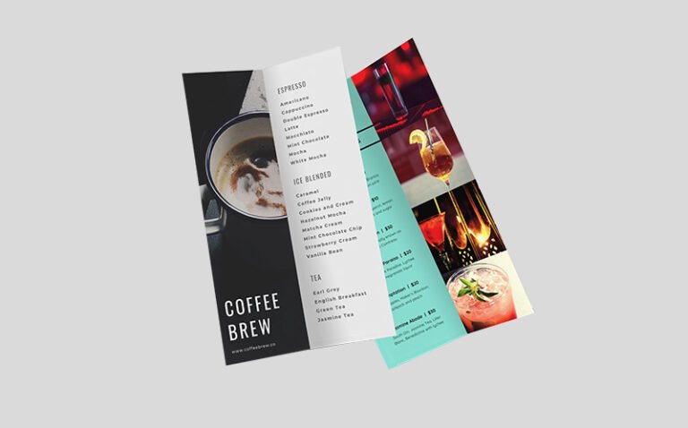 A4 Slim Fold Menu Printing - Saver Warehouse